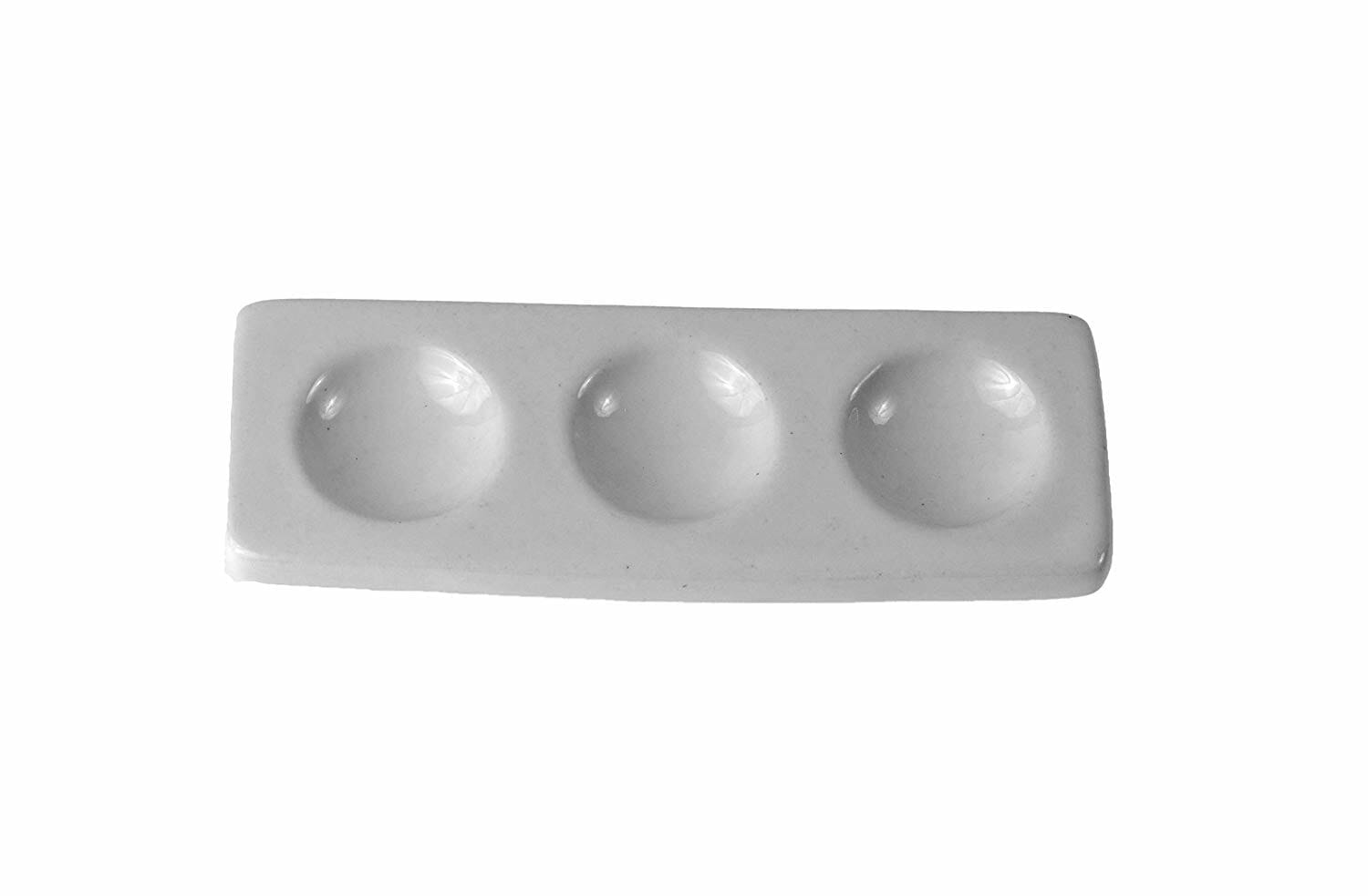 3-Well Porcelain Slide – Micro Spot Plate - Delta Microscopies