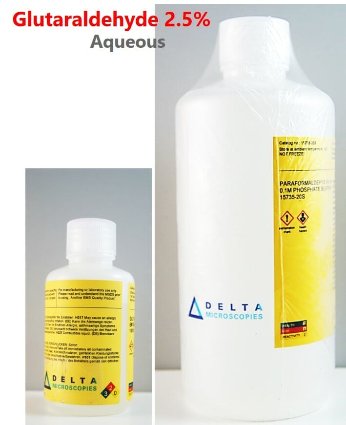 Glutaraldehyde 2.5% Aqueous - Delta Microscopies