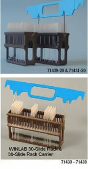 WINLAB Slide Staining Racks and Carriers - Delta Microscopies